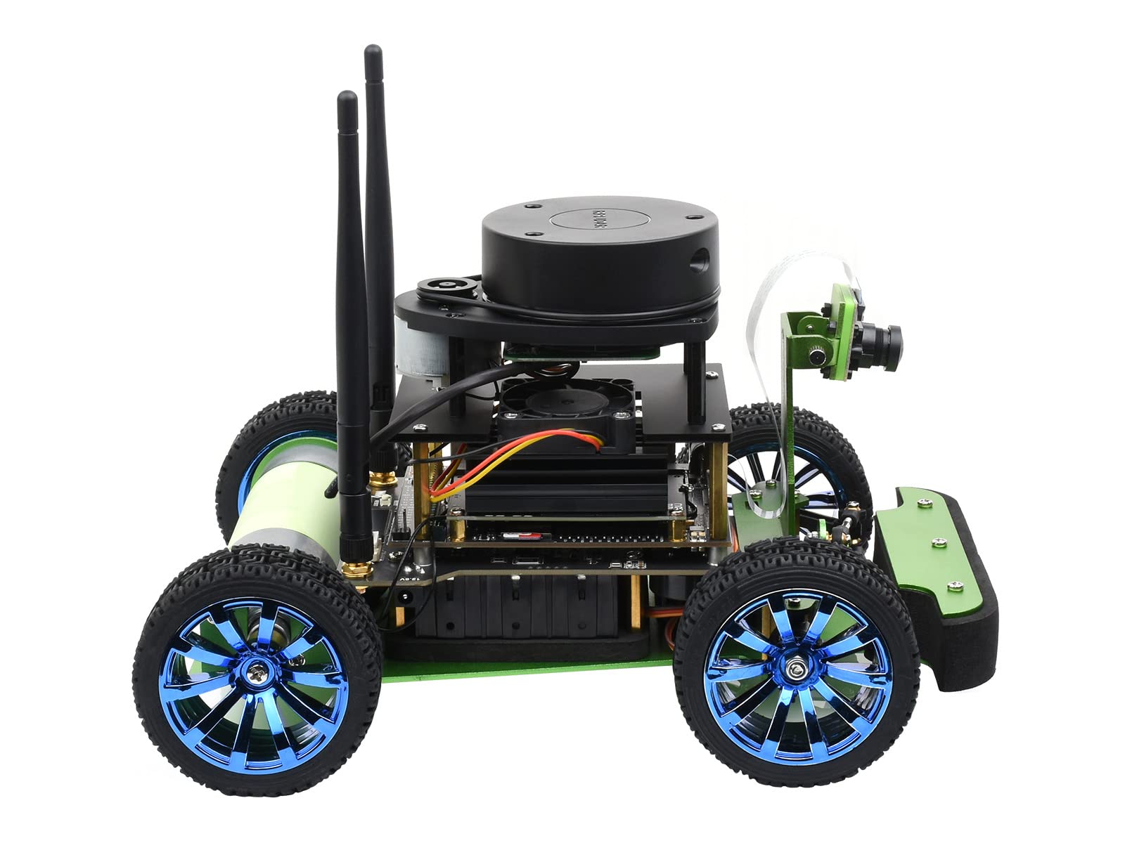 Waveshare JetRacer Professional Version ROS AI Kit, Dual Controllers AI Robot, Lidar Mapping, Vision Processing, Includes Waveshare Jetson Nano Dev Kit 4GB (NOT Support Nano 2GB)