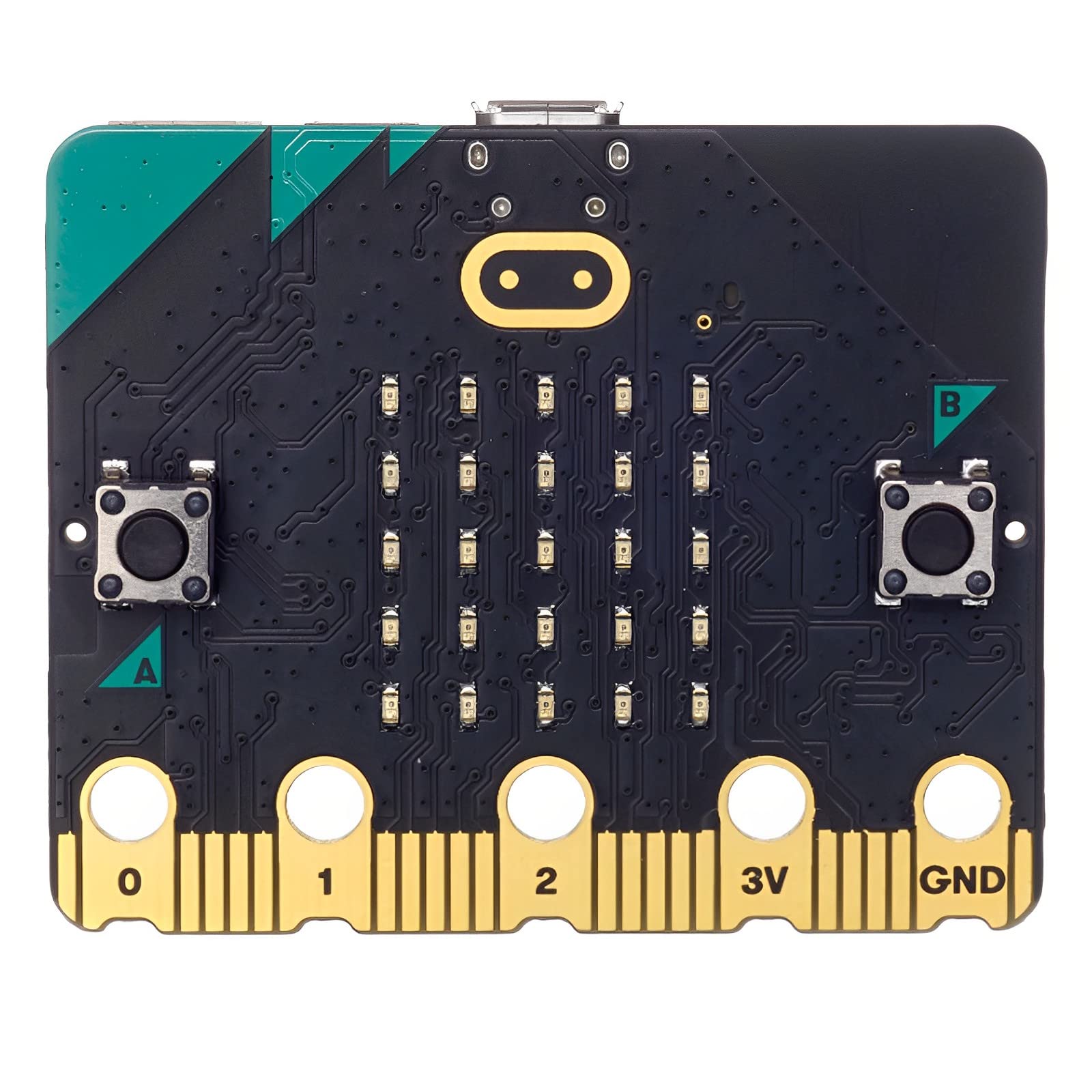 BBC Micro:bit V2 Board for Coding and Programming, Educational DIY Mini-Computer Programmable Processor Board Kit with Speaker, Microphone & Touch Sensor - Board Only