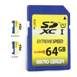 INLAND 64GB Class 10 SDXC Flash Memory Card Standard Full Size SD Chip USH-I U1 Trail Camera by Micro Center