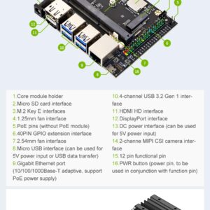 Jetson Nano B01 4GB SUB Development Kit Official Board for AI and Robotics Yahboom Provide ROS Programming Courses