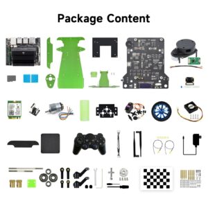 Waveshare JetRacer Professional Version ROS AI Kit, Dual Controllers AI Robot, Lidar Mapping, Vision Processing, Includes Waveshare Jetson Nano Dev Kit 4GB (NOT Support Nano 2GB)