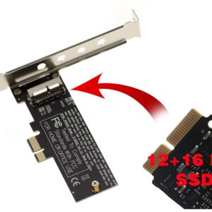 KALEA-INFORMATIQUE PCIe Controller Card Compatible for Mac 2013 SSD and Plus in 28 pin 12+16 Pins - PCI Express x4