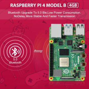 DVOZVO Raspberry Pi 4 4GB Starter Kit, 5V 4A Raspberry Pi 4 Power Supply with ON/Off Switch,Raspberry Pi 4 Aluminum Case,4K HDMI Cables for Raspberry Pi 4B - 32GB Edition (4GB RAM)