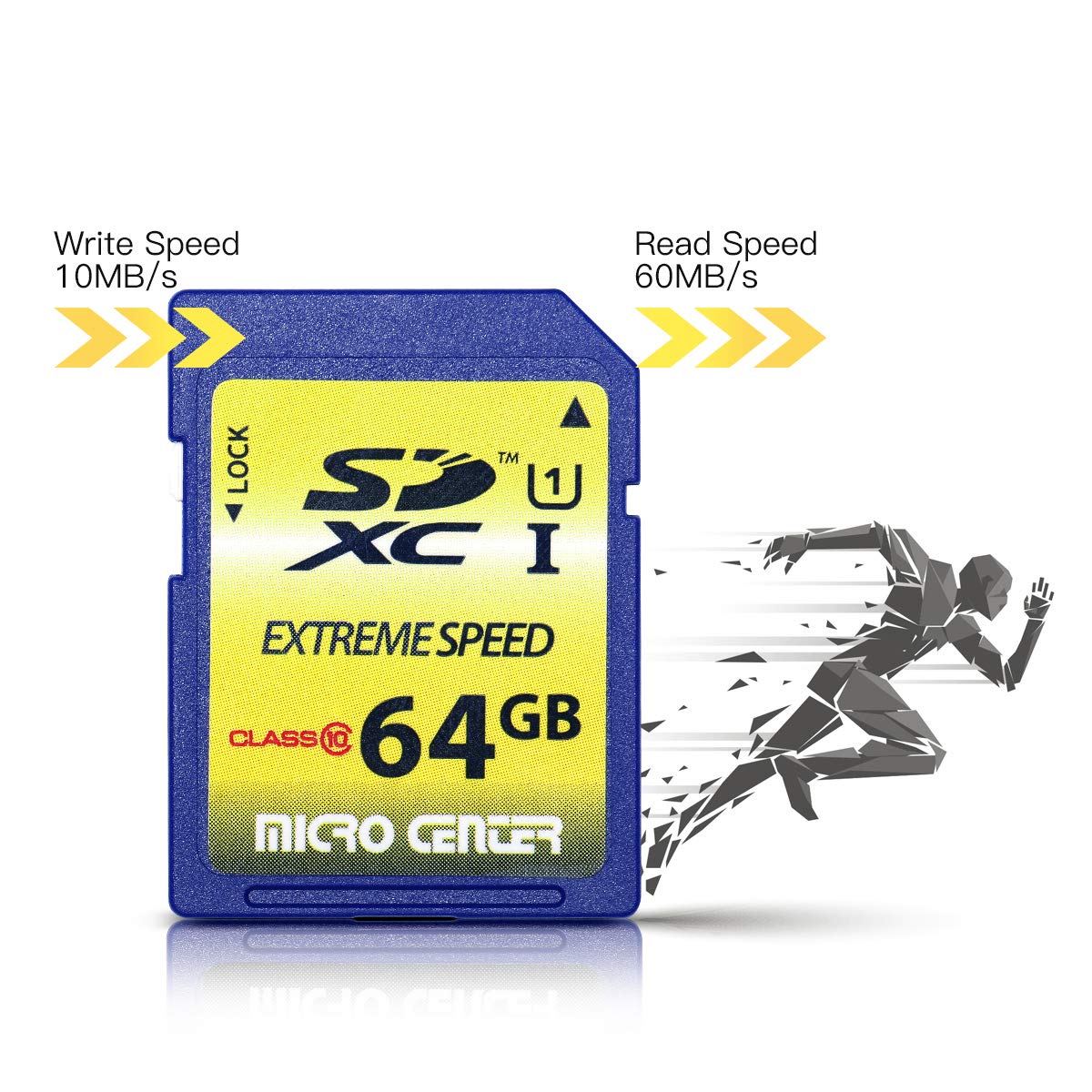 INLAND 64GB Class 10 SDXC Flash Memory Card Standard Full Size SD Chip USH-I U1 Trail Camera by Micro Center