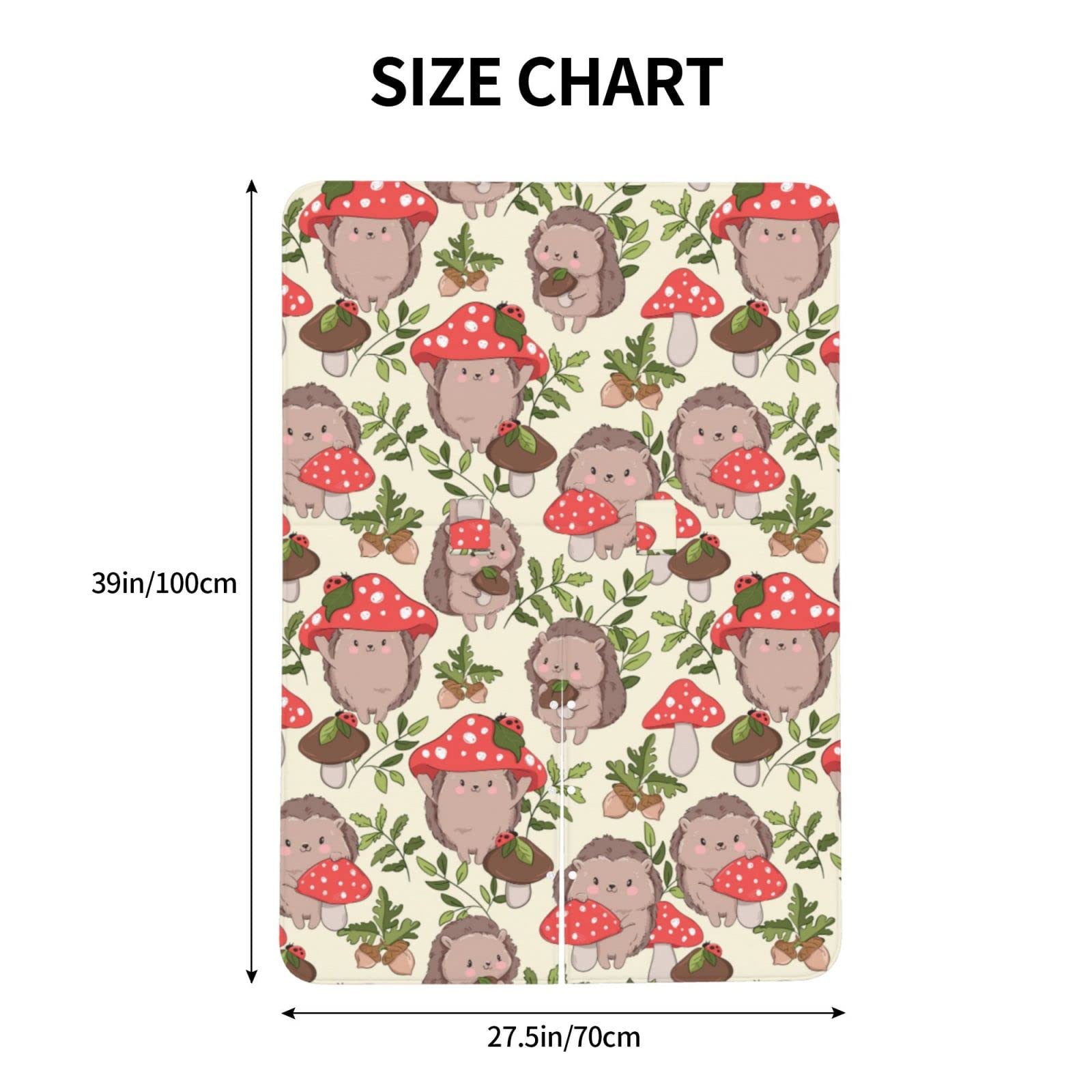 KiuLoam Cute Hedgehog and Mushrooms Baby Car Seat Canopy, Nursing Cover for Mom Breastfeeding Scarf, Infant Car Seat Cover/Multiuse Baby Stroller Covers for Babies Boys Girls