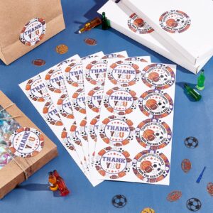 Sursurprise Sports Stickers All Star Thank You Circle Labels Sports Themed Birthday Party Favors 2 Inch 48 Pack