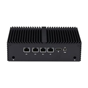 peojek mini pc barebones pc pe6412l4 intel celeron j6412, up to 2.6ghz barebones 4 lan, m.2 for 5g, router firewall proxy wifi access point small business desktop home firewall device