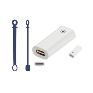 charging only, not support pairing (usb-c to pencil adapter), usb c to pencil adapter compatible for charging pencil (1st generation) with usb-c cable, ios female to type-c female adaptor charger