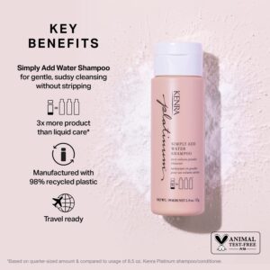 Kenra Platinum Simply Add Water Shampoo | Airy Volume Powder Cleanser | 2 oz.