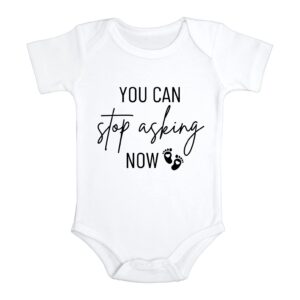 big newsies pregnancy announcement gift for grandparents | you can stop asking now 0-3 months white