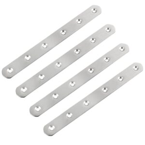 villcase 4pcs stainless steel connection heavy duty shelving flat mending plate stainless steel corner shelf support heavy duty shelf brackets heavy-duty bracket metal corner bracket