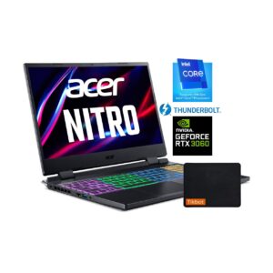 acer nitro 5-15.6" 144 hz ips - intel core i5 12th gen 12500h (12-core, 2.50ghz) - nvidia geforce rtx 3060 - thunderbolt 4 - windows 11 - gaming laptop – w/mouse pad (16gb ram | 512gb pcie ssd)