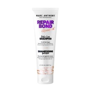 marc anthony repairing shampoo, repair bond +rescuplex - repairs, strengthens & maintains bonds within hair - eliminates frizz, flyaways & reduce breakage - dry & damaged, professional treatment