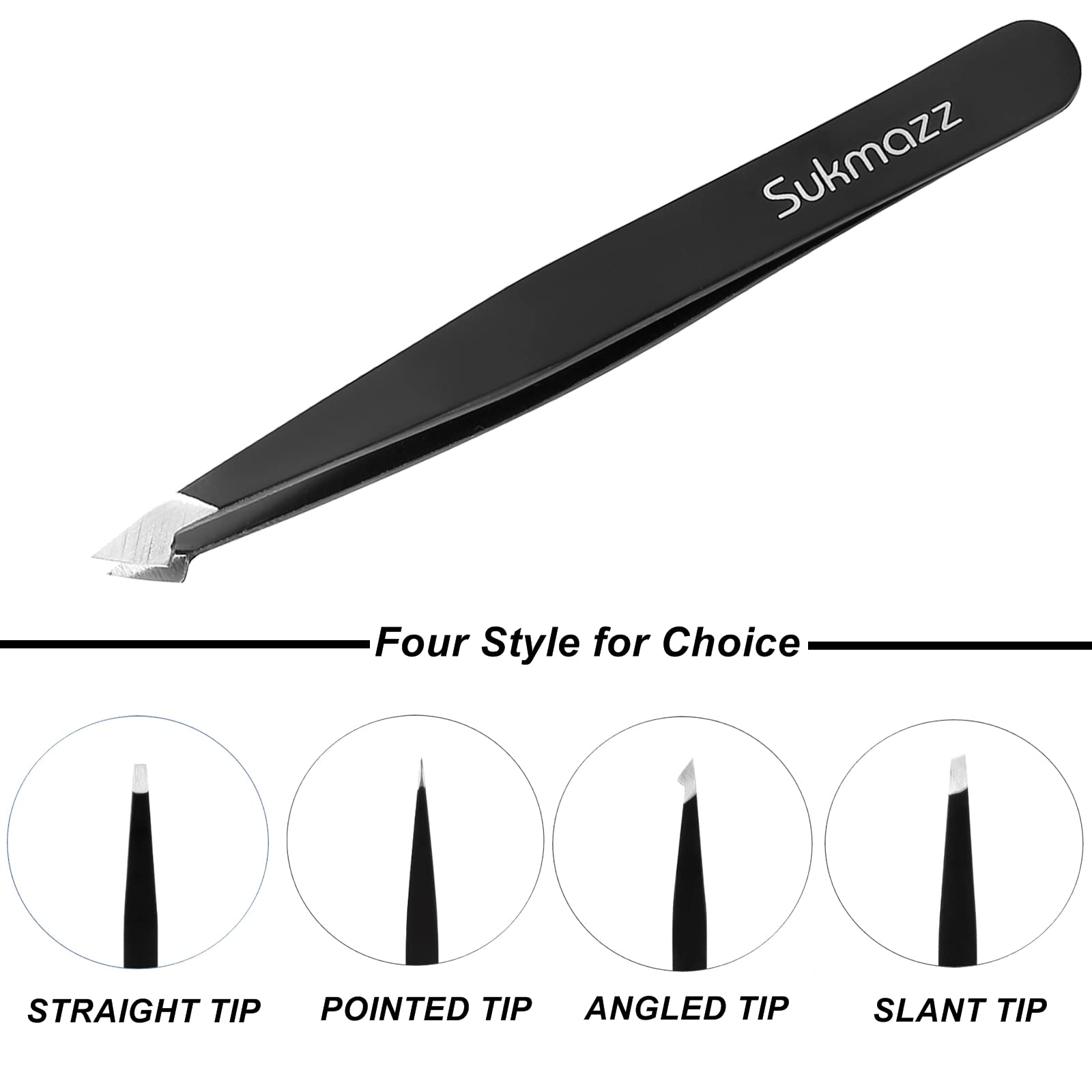 Sukmazz Tweezers for Eyebrows,Eyebrow Tweezers Set for Ingrown Hair Removal Eyelash Extension Eyebrows Plucking Tweezers