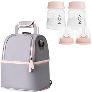 ncvi breastmilk cooler bag and 2 baby bottles