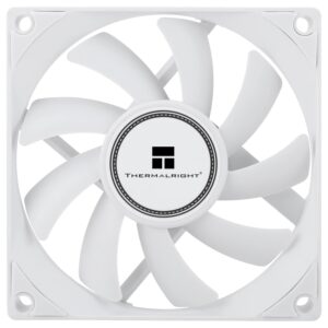 thermalright tl-8015w cpu fan computer case fan quiet 4pin pwm pc fan, 15mm slimline cooler fan, 2200rpm speed, 80mm cpu cooling fan(white)