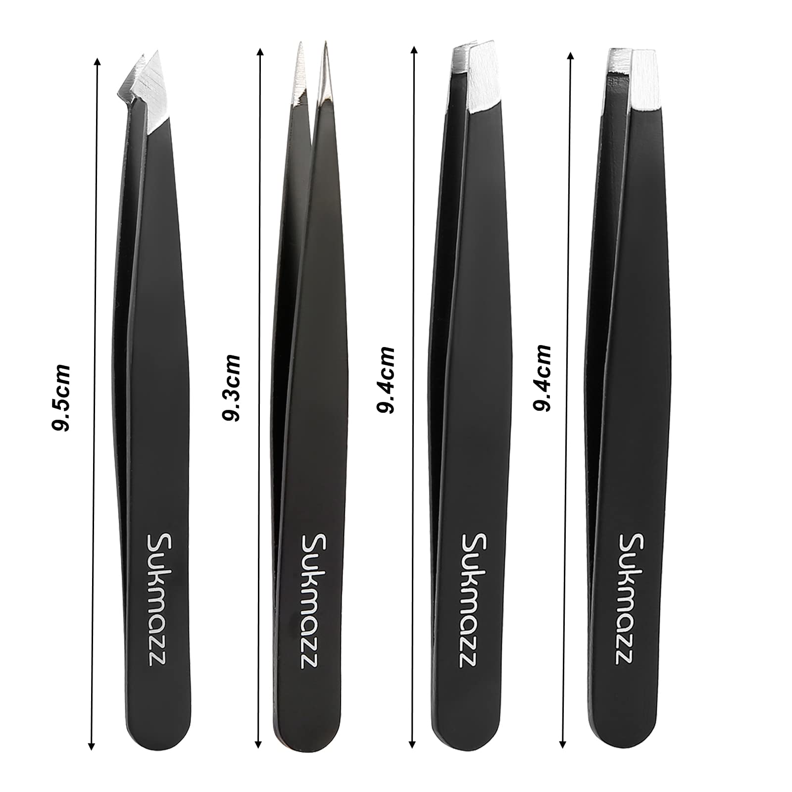 Sukmazz Tweezers for Eyebrows,Eyebrow Tweezers Set for Ingrown Hair Removal Eyelash Extension Eyebrows Plucking Tweezers