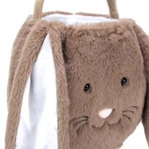 Easter Basket,Easter Bunny Baskets,Easter Egg Hunting Basket,Easter Buckets for Boys Girls,Bunny Rabbit Easter Tote Bags for Easter Decorations Candy Gifts Toy Storage(Brown)