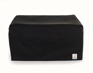 perfect dust cover the, black nylon cover compatible with emeril lagasse power air fryer 360 model s∙afo-001 toaster oven standard size, anti-static and double stitched by the llc