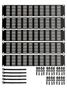 ferstnor 2u steel blank panel vented for 19 inch server rack durable mount spacer for network cabinet 5 pack complete with installation hardware and cable tie