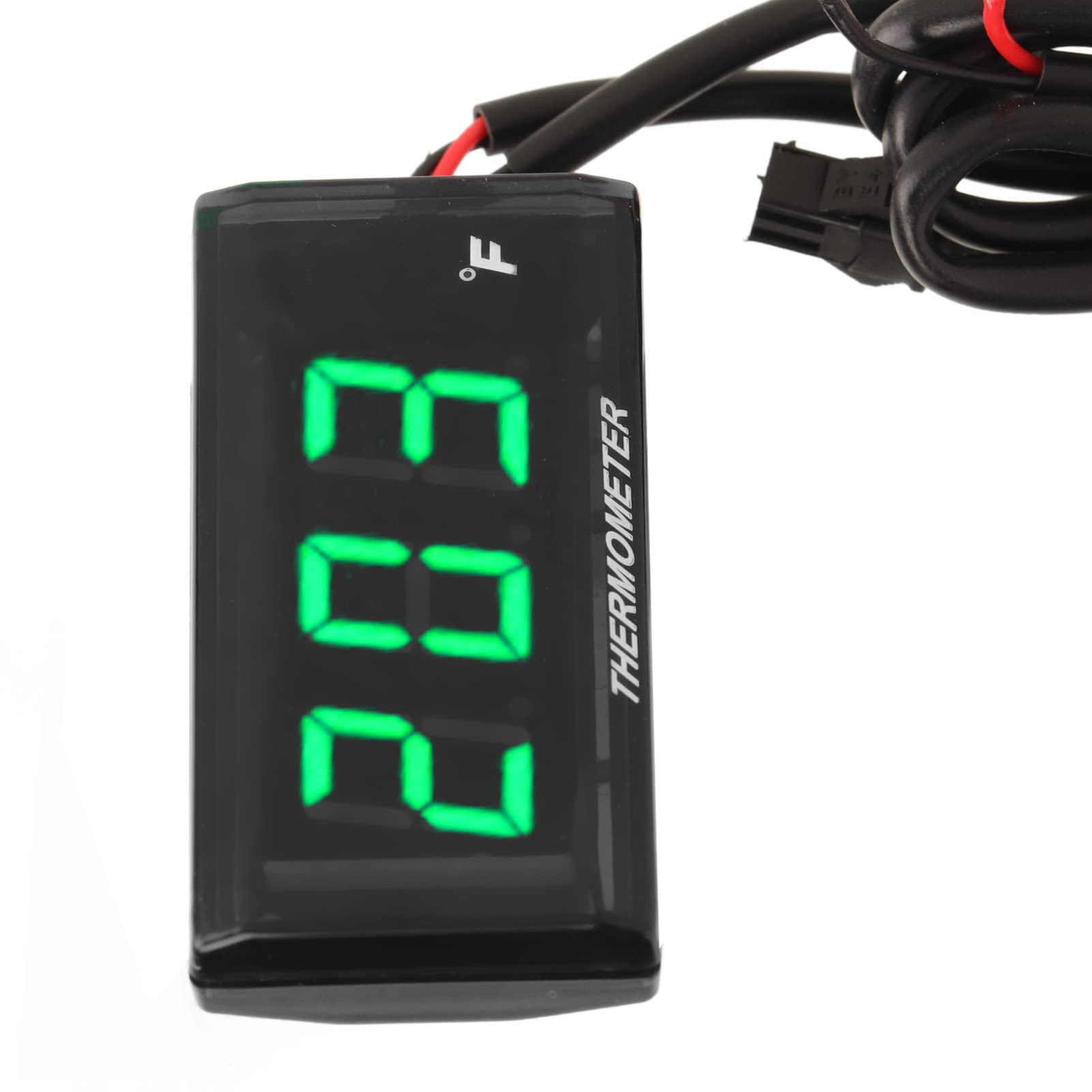 Motorcycle Water Thermometer, Motorcycle Digital Water Thermometer Digital Display Durable Stable High Definition Easy To Install for Motorcycle (Green)