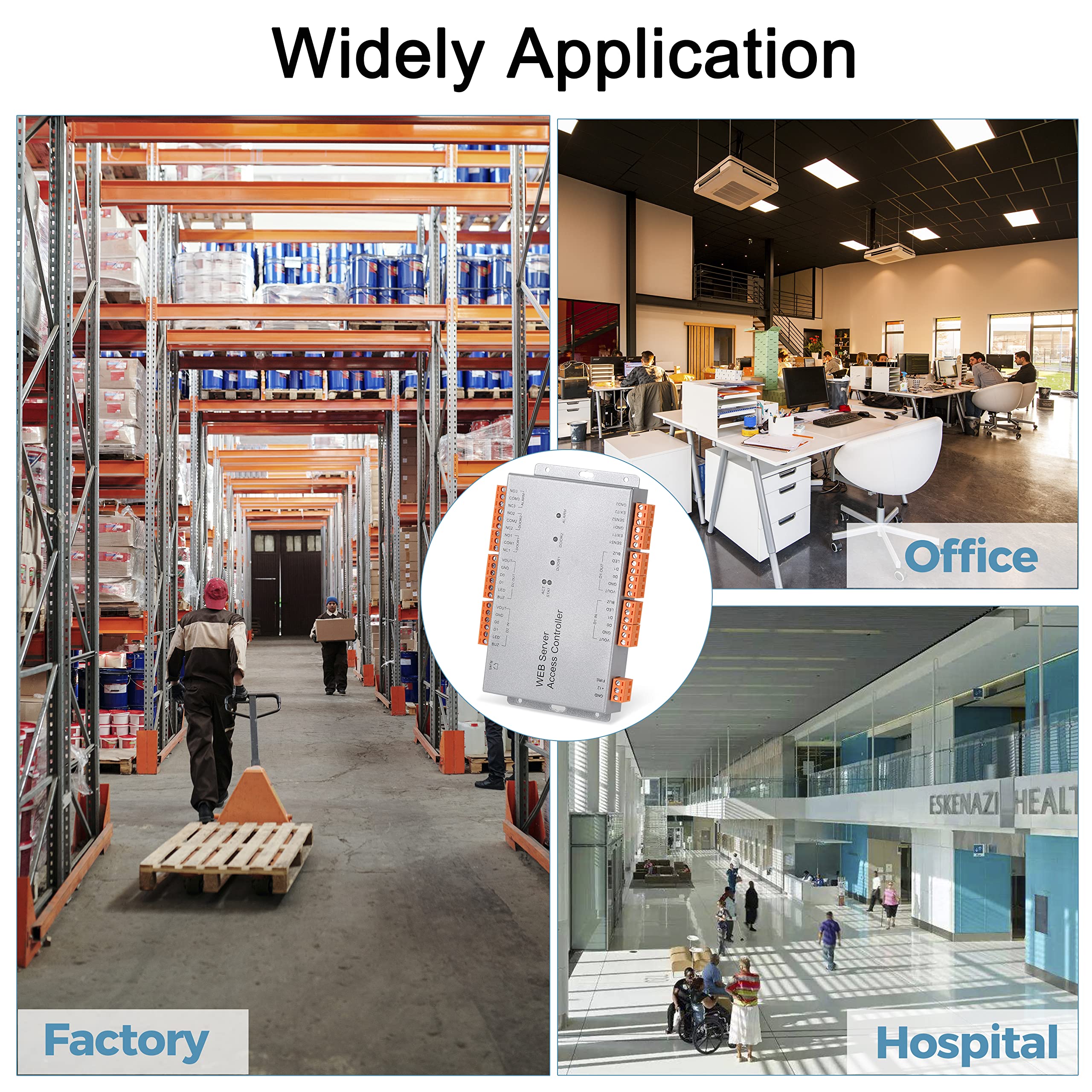 2 Doors Access Control System Core Control Components,Professional Web Server 2 Door Access Control Panel Wiegand Controller (FD-ACN2)