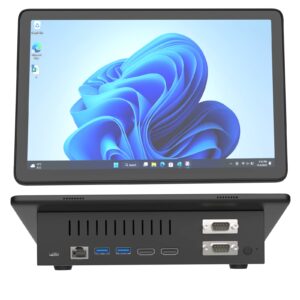 higolepc mini pc,10.1 inch touchscreen win 11 pro mini computer, celeron j4125 8gb ram/128gb rom mini pc with screen,dual r232 hdmi,bt 5.2,wifi 5.0,type-c,support auto-boot.