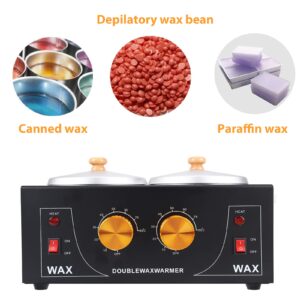 SNNplapla Wax Warmer Machine - Non-Stick Heater for Hair Removal, Paraffin Facial Skin Body Spa & Salon, Adjustable Temperature Set