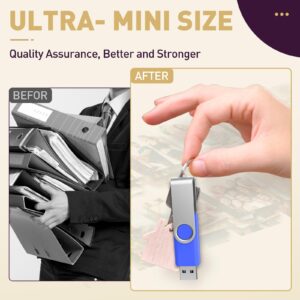 64GB Flash Drive Pack of 10 USB 2.0 Thumb Drives High Capacity 64 GB Memory Stick Jump Drive Pen Drive Zip Drive for Data Storage