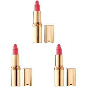 l’oréal paris makeup colour riche original creamy, hydrating satin lipstick, 251 wisteria rose, 1 count (pack of 3)