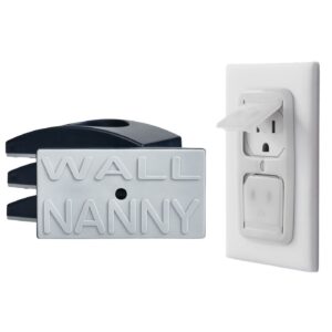 wall nanny + the block-it-socket - protect walls from baby gate damage and keep children safe from outlets