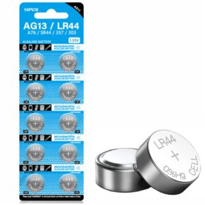 jixik 10pcs lr44 batteries ag13 button cell battery 1.5v 357 303 sr44 lr1154 button coin batteries g13 l1154 battery for watch toys remote