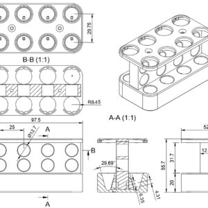 Magnetic Rack for 5 mL centrifuge Tubes