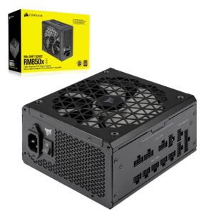 corsair rm850x shift fully modular atx power supply - 80 plus gold - atx 3.0 - pcie 5.0 - zero rpm - modular side interface - black