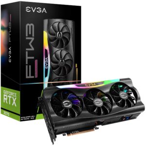 evga geforce rtx 3070 ftw3 ultra gaming, 08g-p5-3767-kl, 8gb gddr6, icx3 technology, argb led, metal backplate, lhr (renewed)