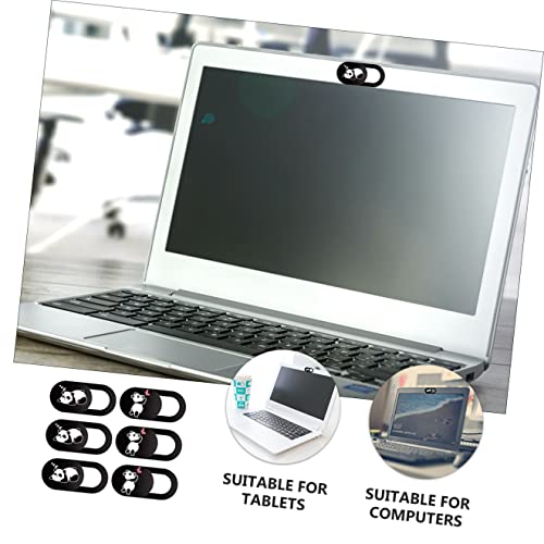 SOLUSTRE Computer Camera Computers Laptops 6pcs Web Pattern Laptop Slide Camera Webcam Self Tablet Adhesive Phone Decoration with Blocker Cover Lovely Computer Camera Pc Camera