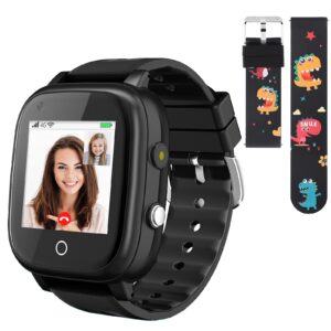 cjc 4g kids smart watch with gps tracker and calling, 2-way call voice & video chat sos alarm wifi waterproof kid cell phone wrist watch for 3-12 girls boys christmas birthday gifts