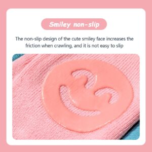 Eilin 5 Pairs Baby Crawling Anti-Slip Knee Pads Toddlers Knee-Pads Cute Smiley Boys Girls Protectors Socks Knee Pads Gift For Infant