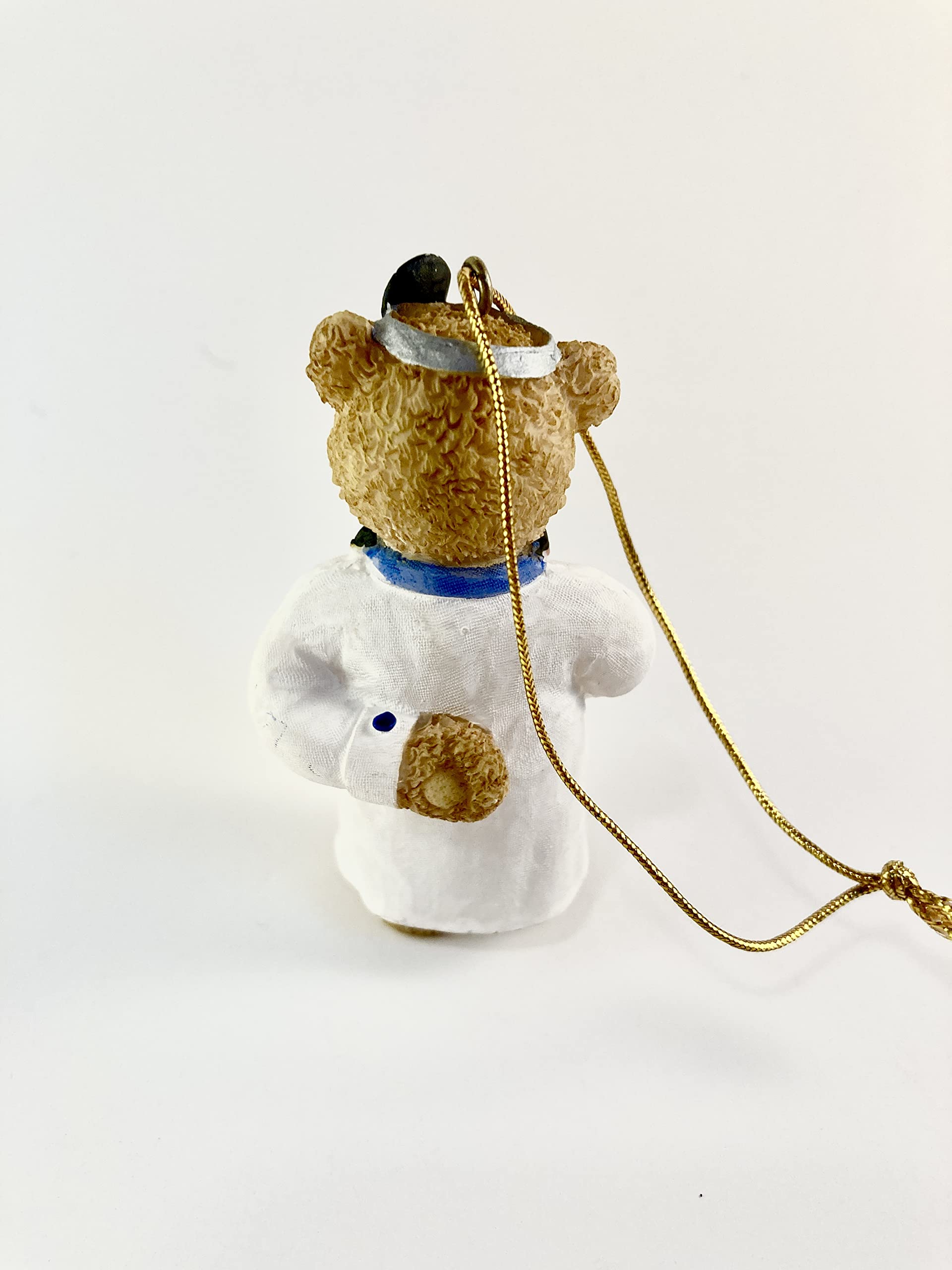 Doctor Bear Hanging Ornament with Stethoscope and White lab Coat