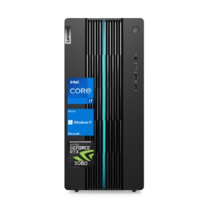 lenovo ideacentre 5 gaming desktop, intel core i7-12700 processor, geforce rtx 3060, 32gb ram, 512gb pcie ssd + 1tb 3.5" hdd, wi-fi 6, hdmi, displayport, windows 11 home, black