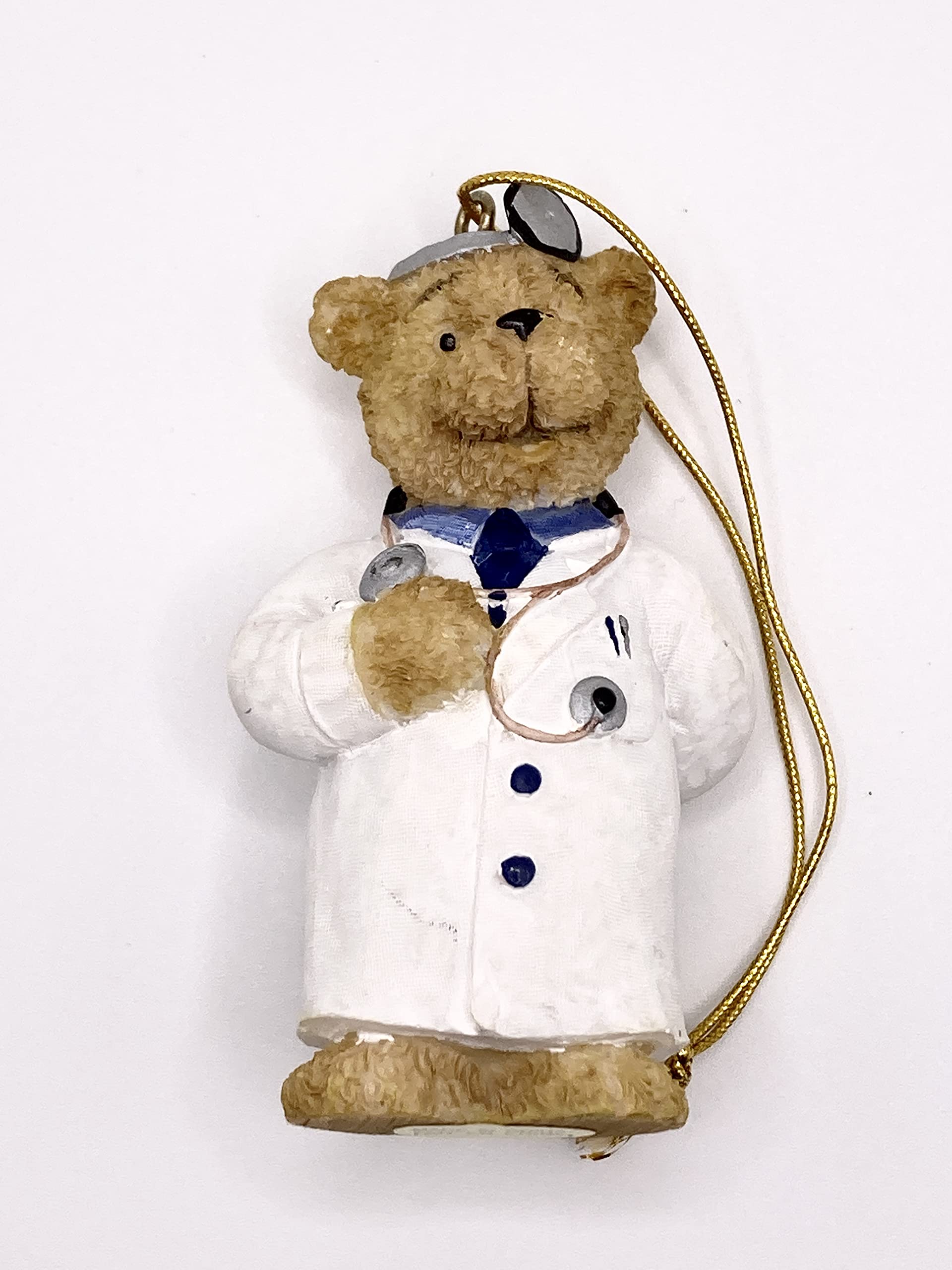 Doctor Bear Hanging Ornament with Stethoscope and White lab Coat