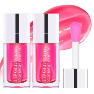 wfwj hydrating lip glow oil,plumping lip oil,tinted lip balm lip care,transparent toot lip oil,moisturizing lip gloss,lip plumper gloss make lips fuller and moisturizing(#07 raspberry)