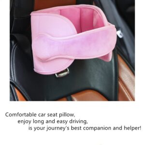 RUITASA Car Seat Head Support Band, Safety Car Seat Neck Relief, Adjustable Child Car Seat, Infants and Baby Head Support(Pink)