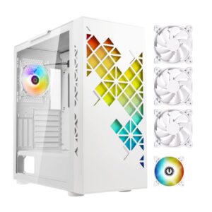 computer case medium tower bitfenix tracery argb white