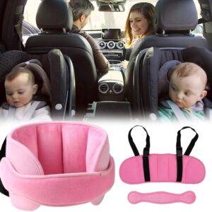 RUITASA Car Seat Head Support Band, Safety Car Seat Neck Relief, Adjustable Child Car Seat, Infants and Baby Head Support(Pink)