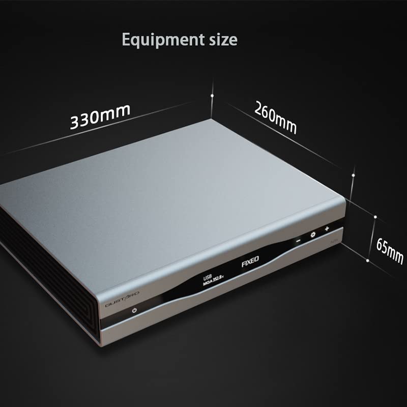 Gustard A26 MQA Decoder Dual AK4499EX & AK4191 Support DSD512 PCM768K MQA384K DAC-A26 with Streamer/Renderer (33 * 26 * 6.5cm, Silver, 1)