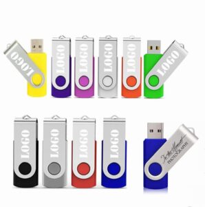 10 pack usb flash drive 2gb free custom personalized logo, custom name usb 2.0 metal pendrive, usb thumb drive memory stick customize logo for company ads wedding gift photography vedio(10pcs 2gb)