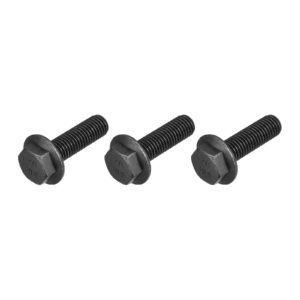 metallixity flanged hex head bolts (m12x40mm) 3pcs, hexagon serrated flange bolt fully thread screw - for house construction hardware fasteners