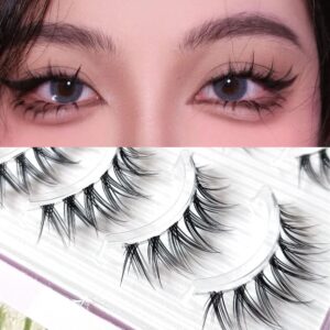 5 pairs mink eyelashes invisible band 3d mink thick long v shape natural reusable false eyelashes eyelash extension makeup tools