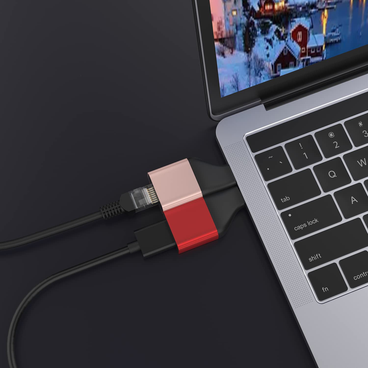 AMALINK USB C to HDMI adpter,4k@60HZfor MacBook Pro, MacBook Air, iPad Pro, Pixelbook, XPS, Galaxy, and More (USB C to HDMI 4K@60HZ) DP Alternative Mode Required